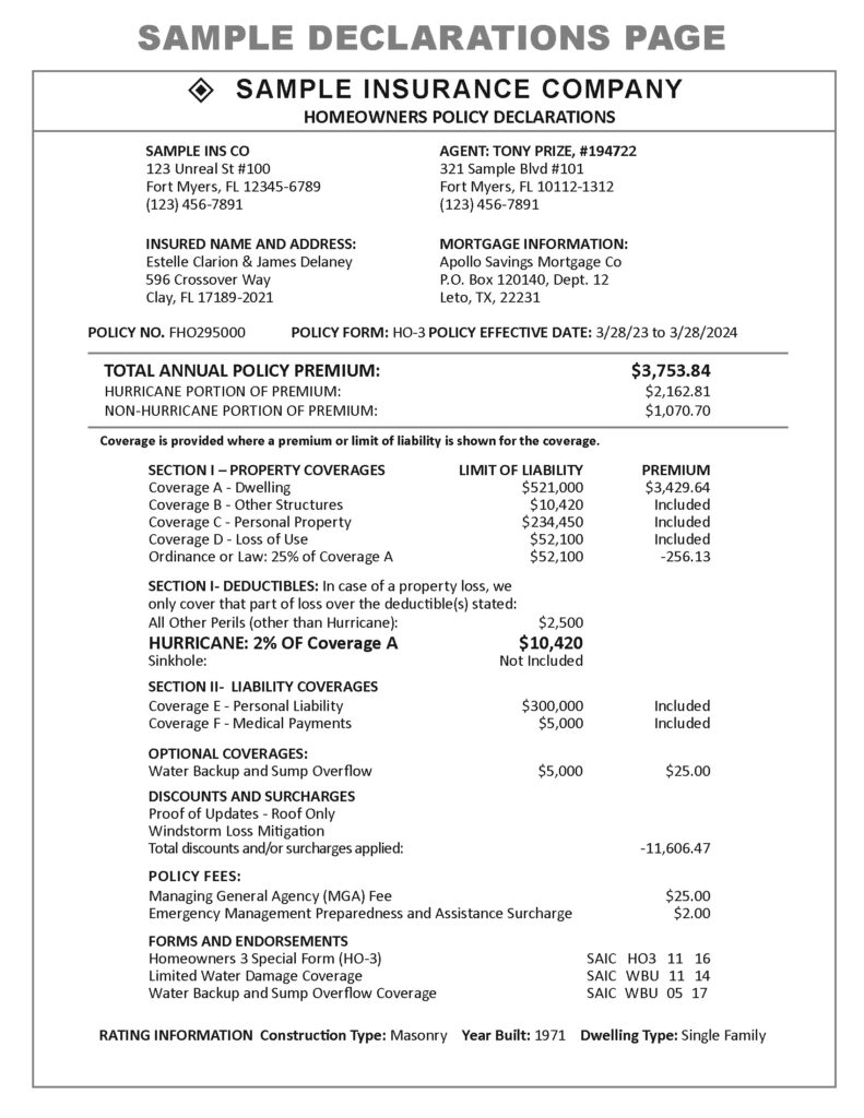 How To Understand Your FL Homeowners Insurance Policy